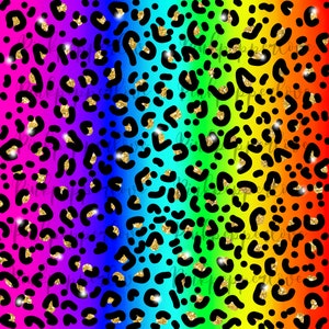 Rainbow Digital Paper, Rainbow Png, Leopard Digital Paper, Scrapbook ...