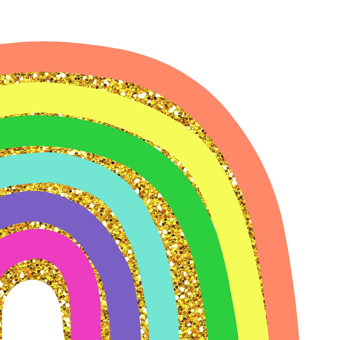 Rainbow Print, Printable Rainbow, Glitter Rainbow, Wall Decoration ...