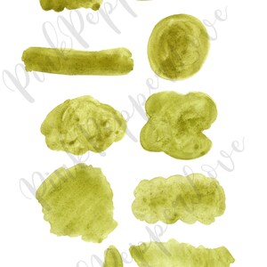 Olive Green Clipart #9, Olive Green Splash, Watercolor Splash, Brush ...