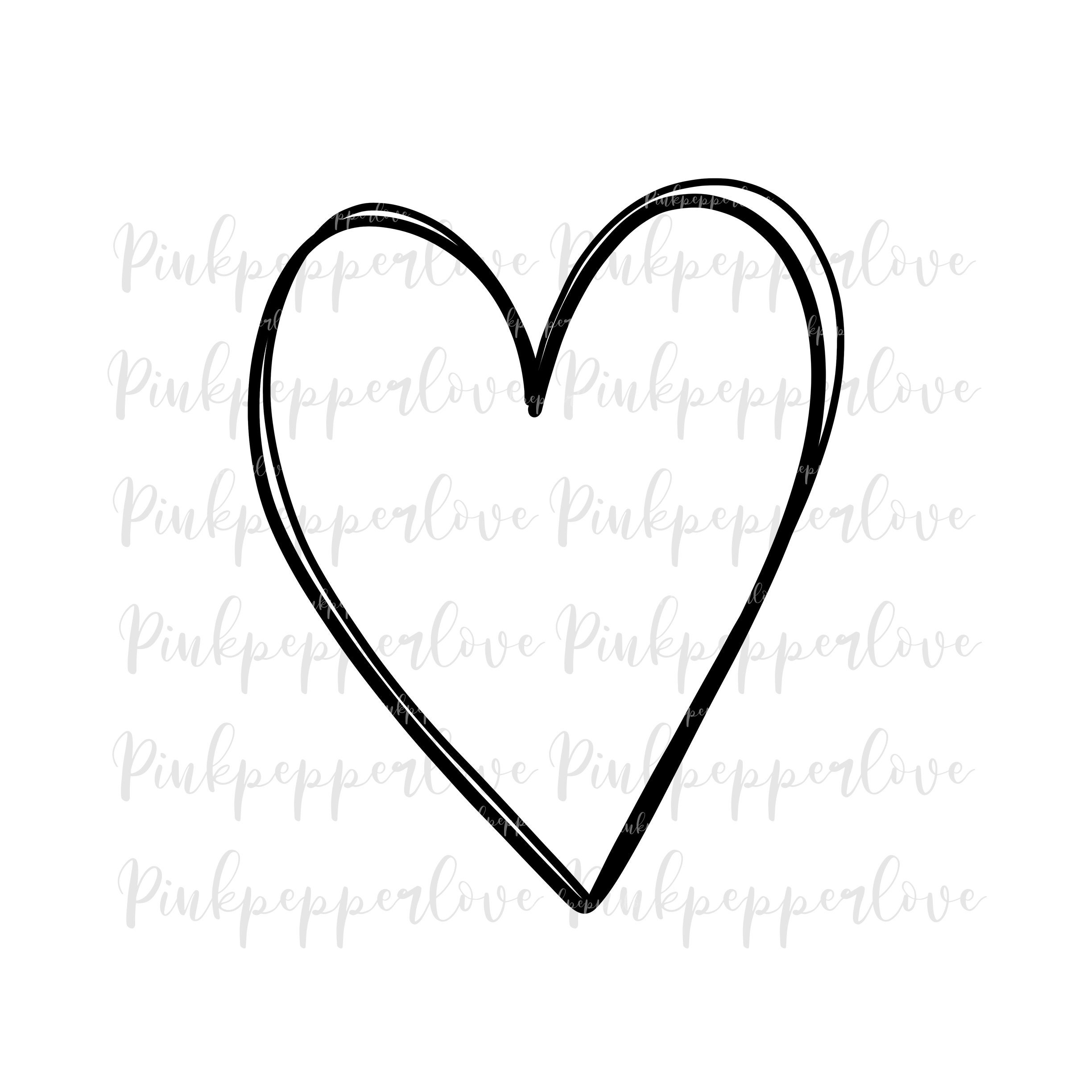 Rustic Heart Outline