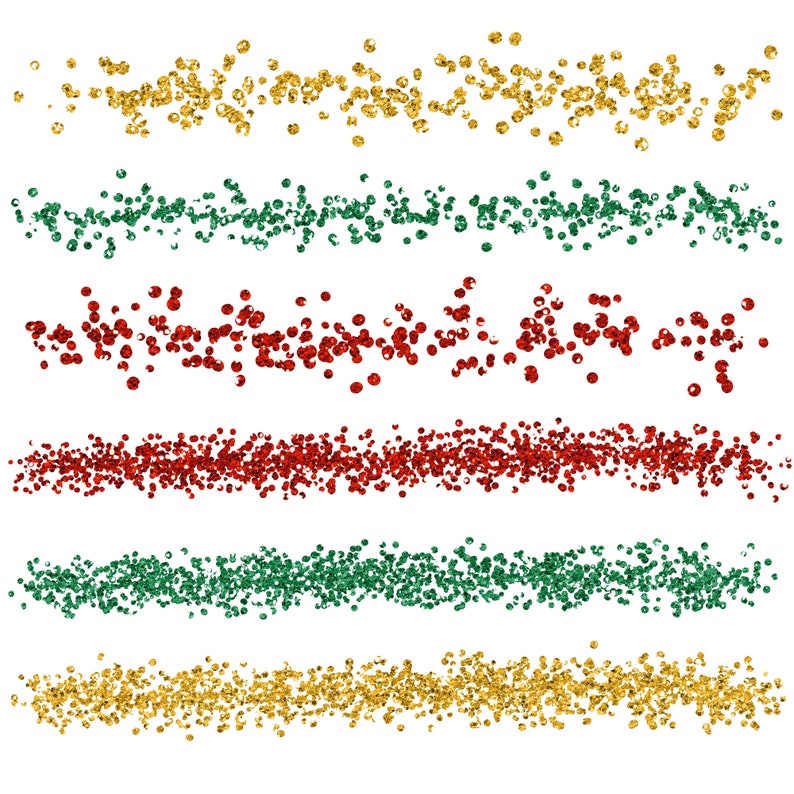 Christmas Border, Christmas Glitter Border, Christmas Banner Clipart ...
