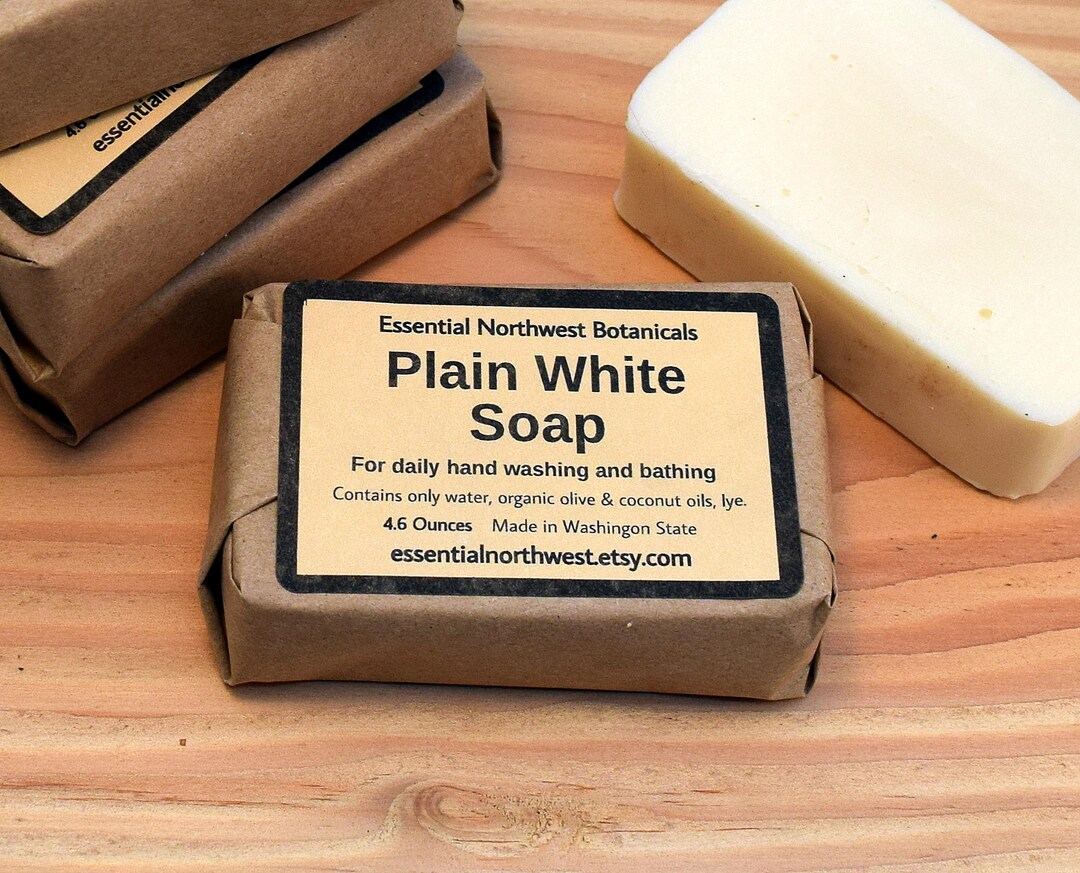 Plain White Soap - 4.6 Oz. – Organic & Veggie - Etsy