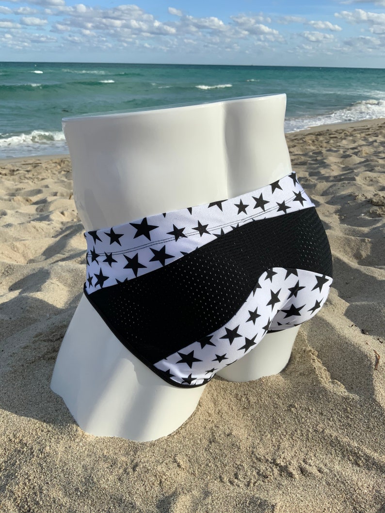 Mens Stars and Athletic Mesh Brief | Etsy