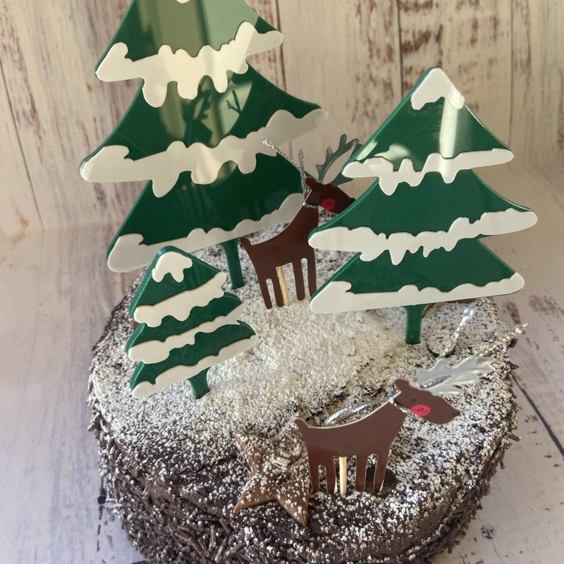 Tree Cake Topper - Etsy