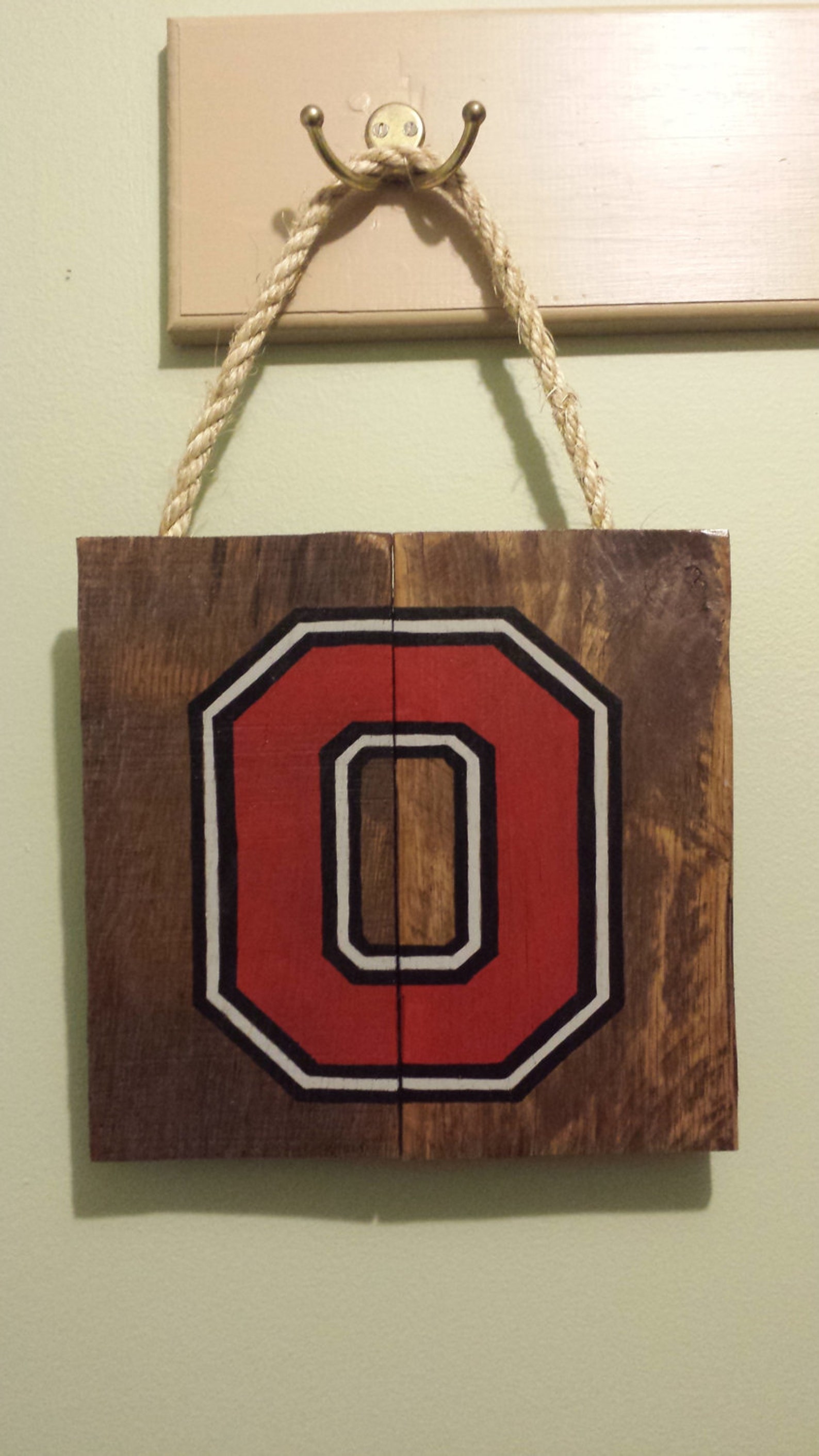 Ohio State Buckeyes Wall Hanging, OSU Wall Art, Hand-painted, Ohio ...