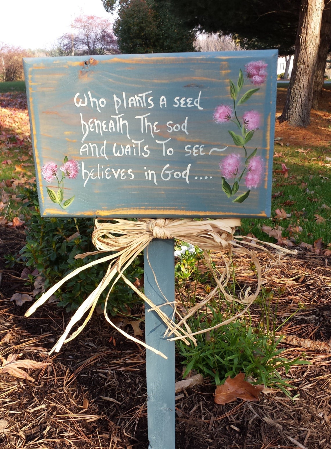 Yard Sign, Yard Art, Religious Sign, Garden Signs From Reclaimed Wood ...