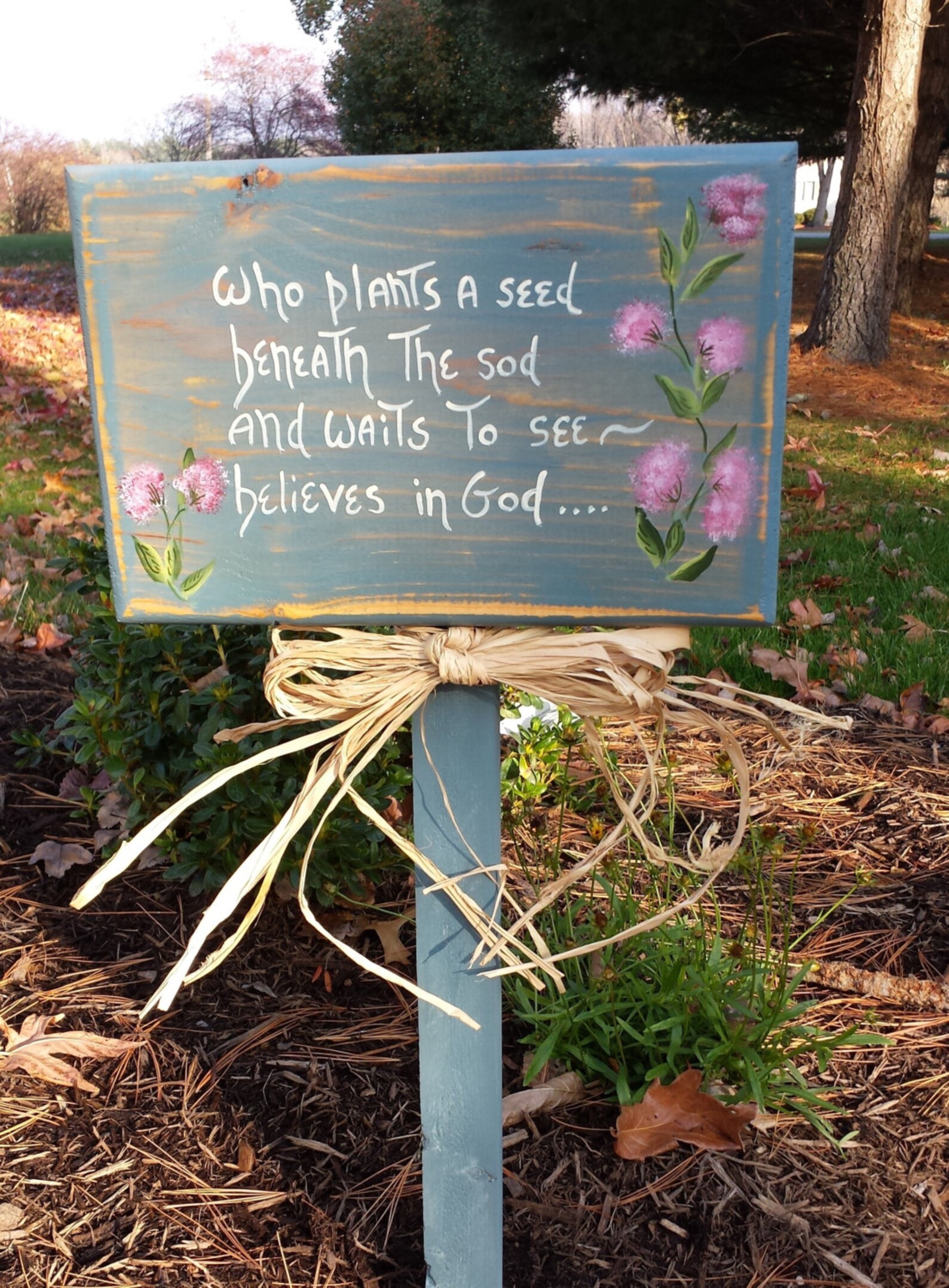 Yard Sign, Yard Art, Religious Sign, Garden Signs From Reclaimed Wood ...