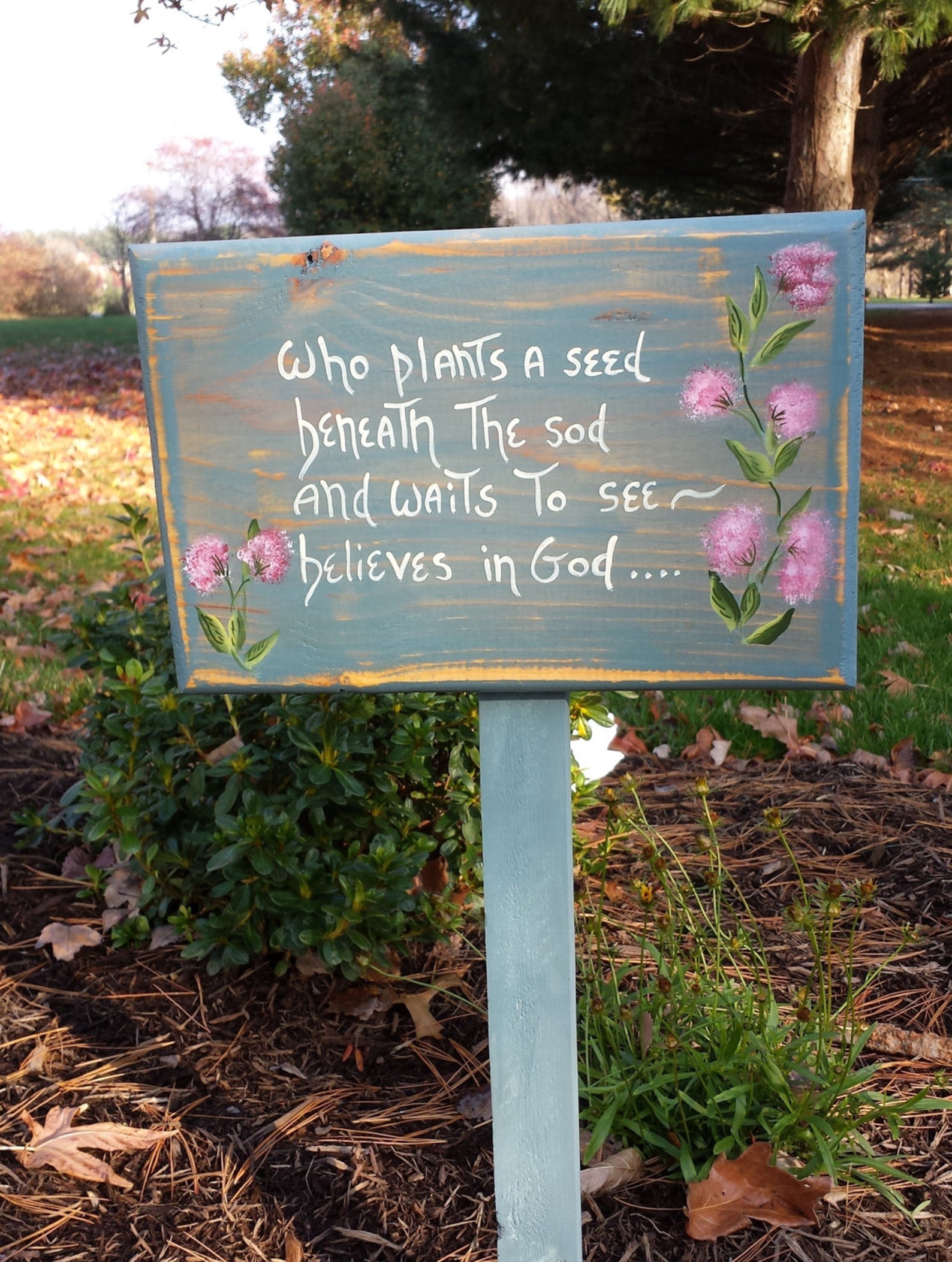 Yard Sign, Yard Art, Religious Sign, Garden Signs From Reclaimed Wood ...