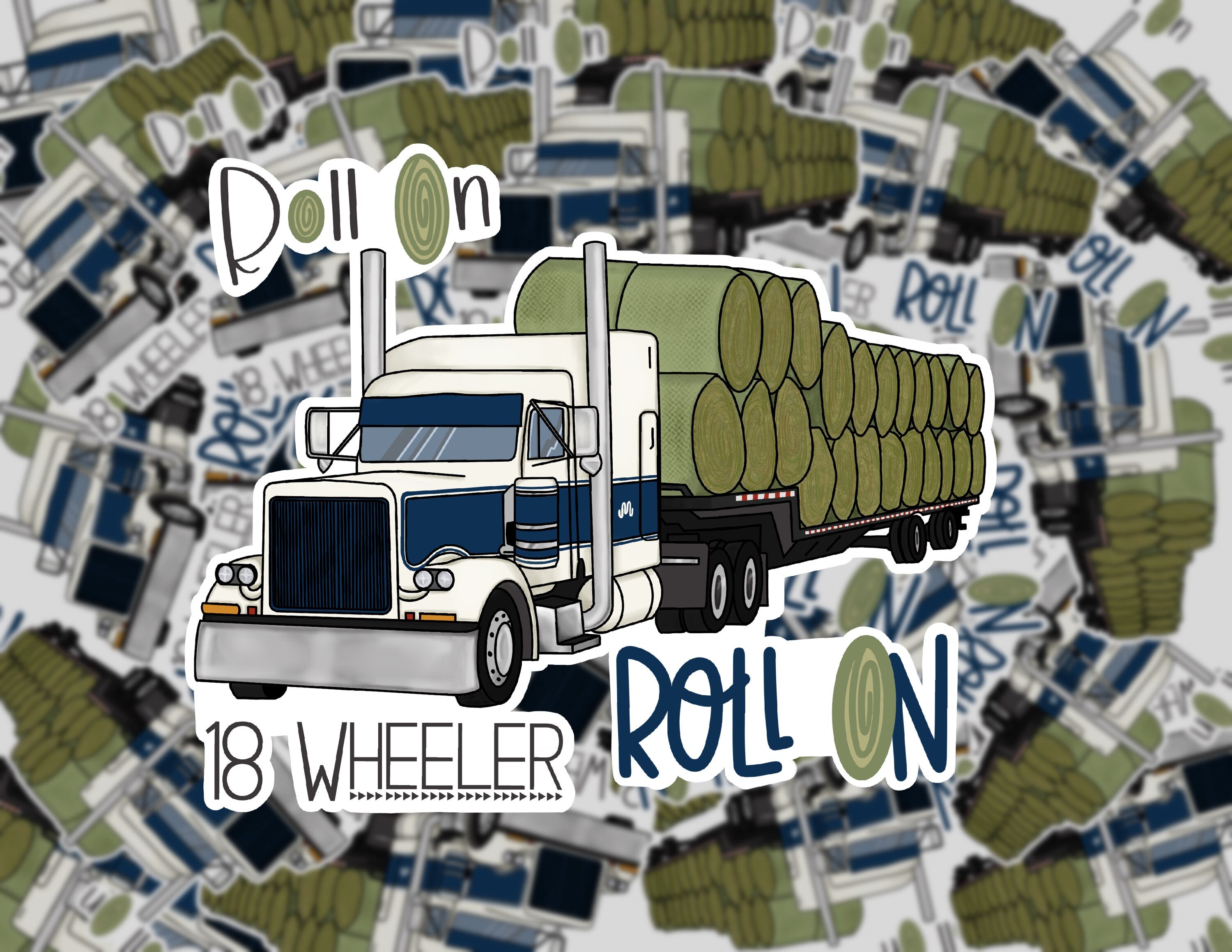 Roll On 18 Wheeler Sticker Decal for Farm Sticker Country - Etsy.de