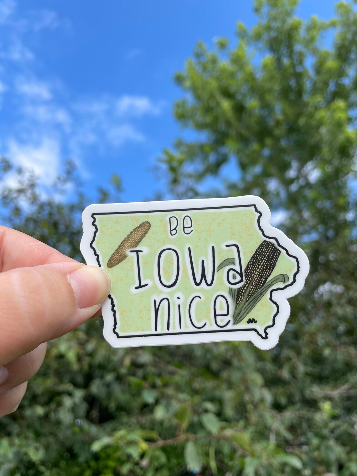 Iowa Nice Sticker Iowa Pride Phone Decal Hawkeye Sticker for - Etsy México