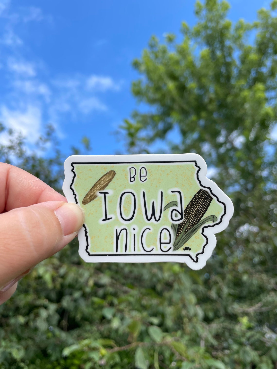 Iowa Nice Sticker Iowa Pride Phone Decal Hawkeye Sticker for - Etsy México