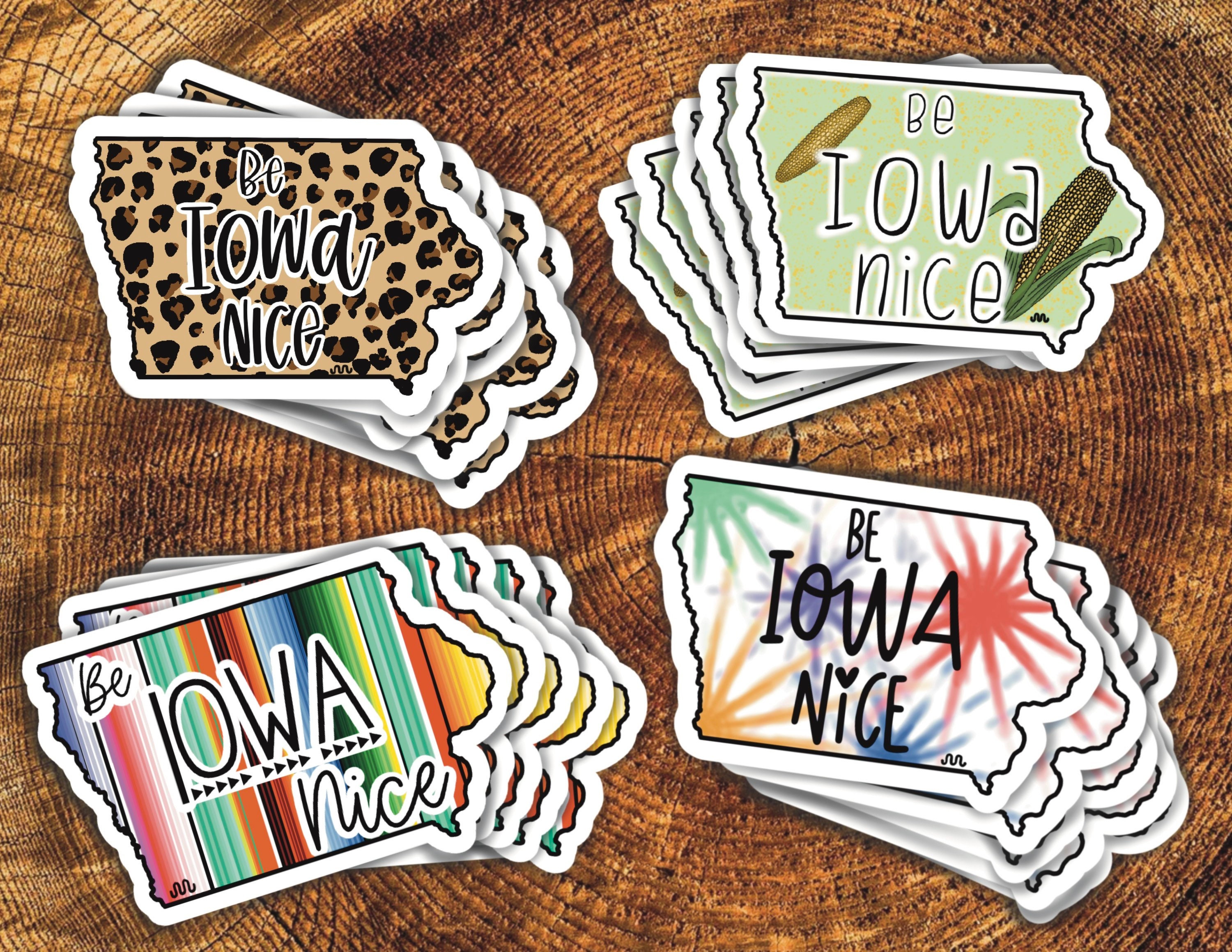 Iowa Nice Sticker Iowa Pride Phone Decal Hawkeye Sticker for | Etsy