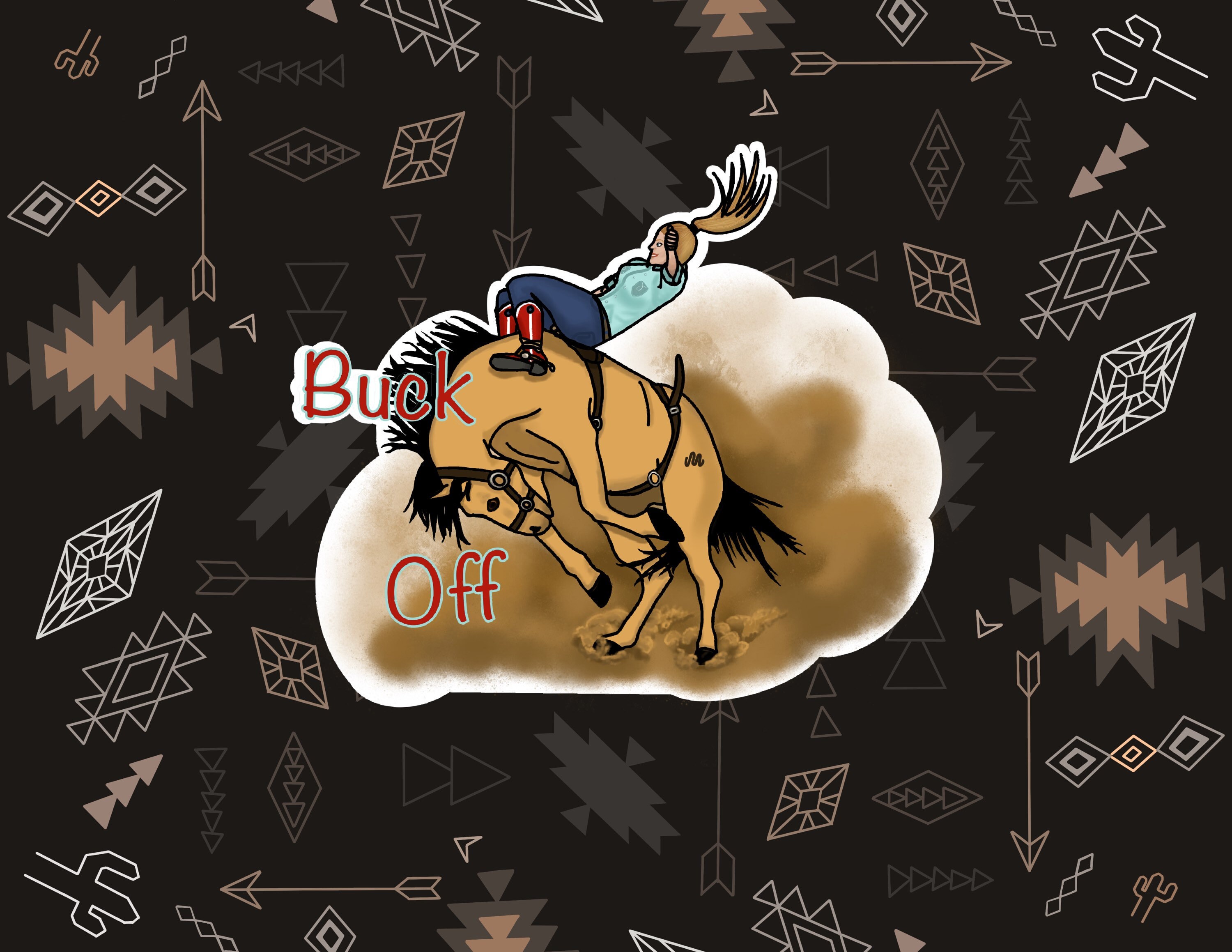 Buck off Bronc Sticker Western Phone Decal Cowgirl Sticker - Etsy UK