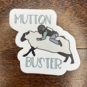 Mutton Buster Sticker, Cowboy Sticker, Sheep Rider, Kids Rodeo Stickers ...