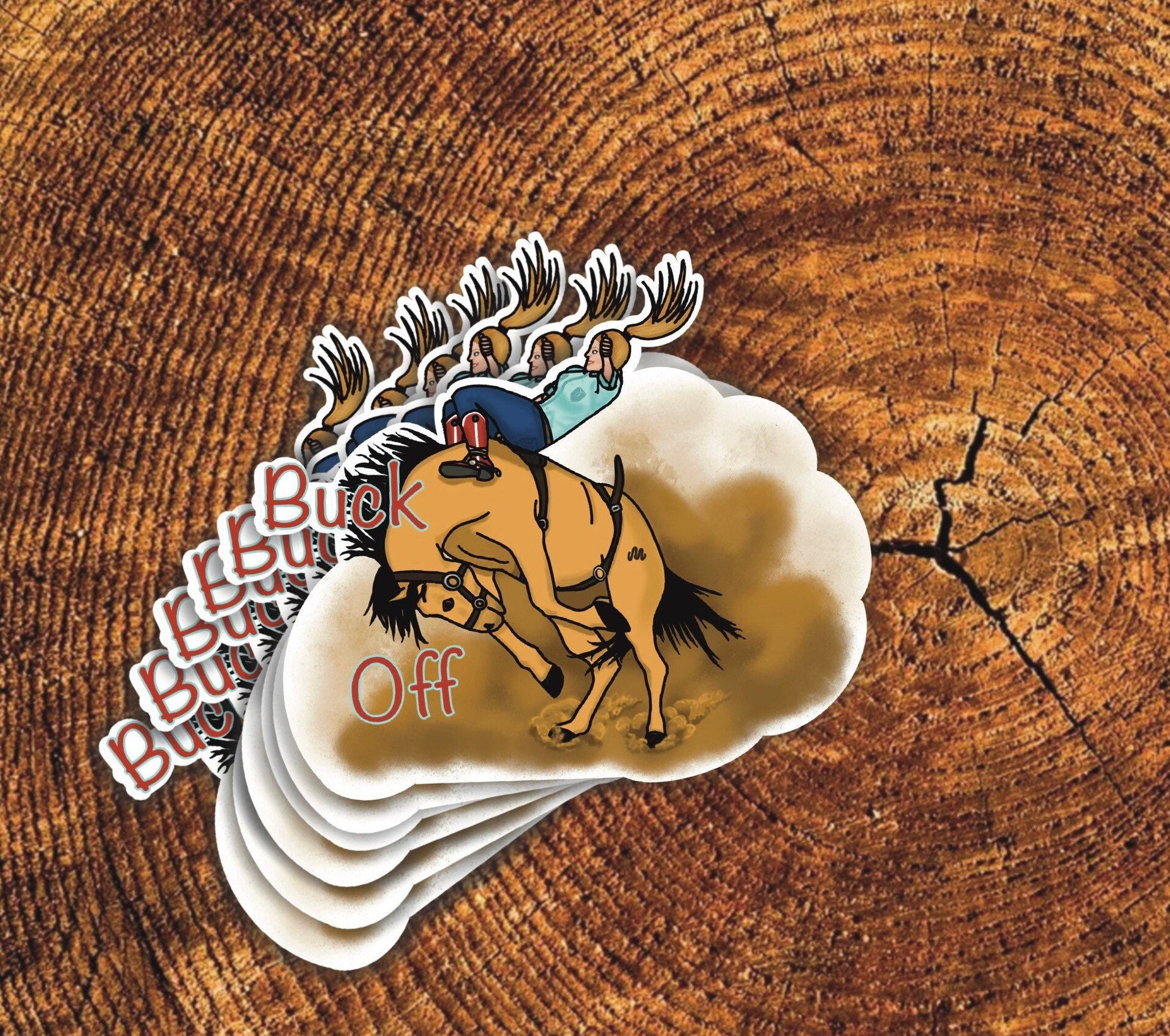 Buck off Bronc Sticker Western Phone Decal Cowgirl Sticker - Etsy UK