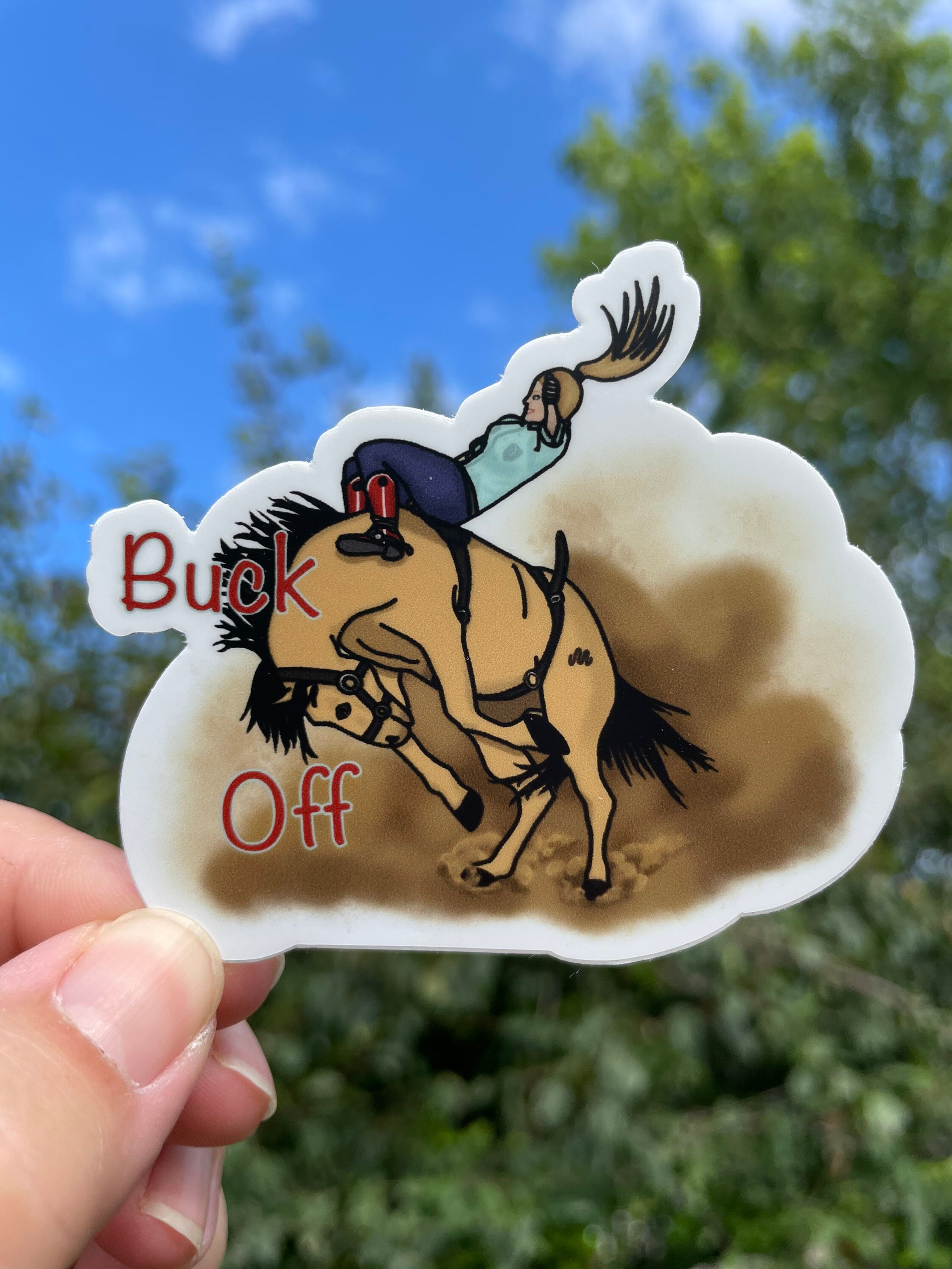 Buck off Bronc Sticker Western Phone Decal Cowgirl Sticker - Etsy UK
