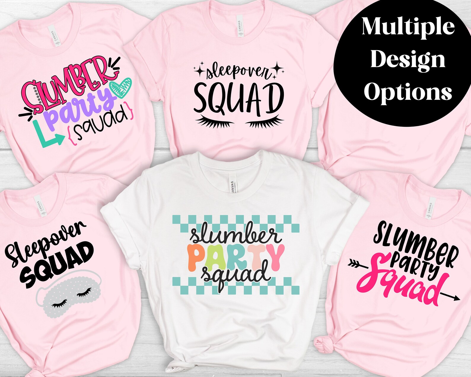 Slumber Party Squad Shirts, Girls Birthday Party Shirts, Slumber Party ...