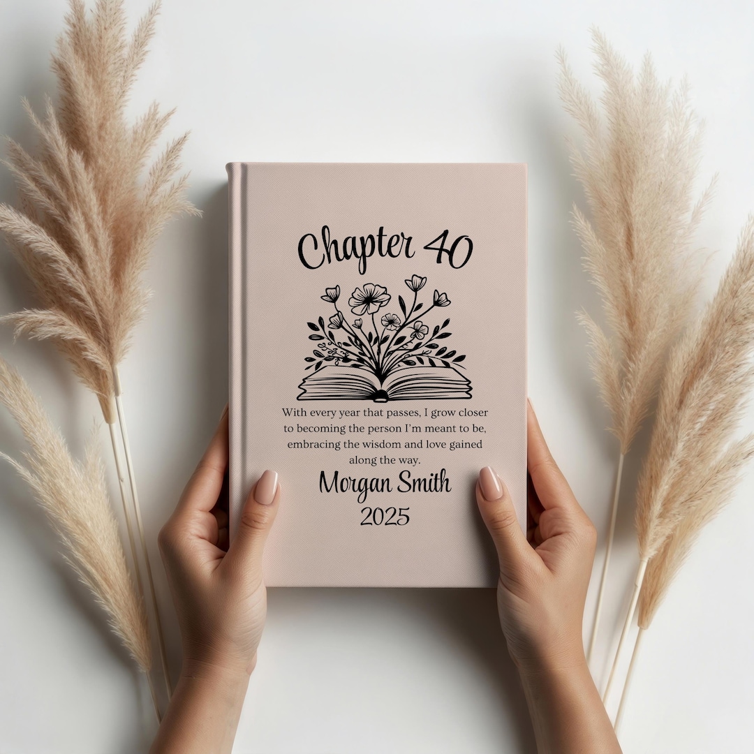 40th Birthday Gift, Personalized 40 Bday Dream Journal, Gratitude ...