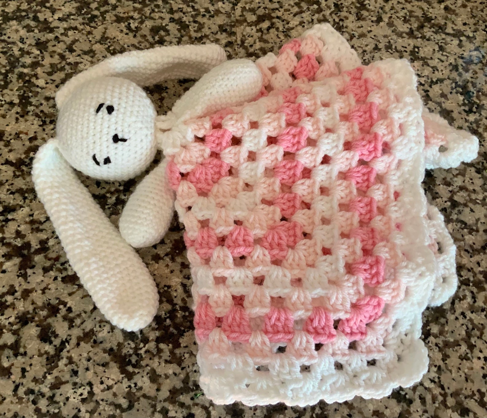 Bunny Lovey, Baby Shower Gift, Handmade Bunny Lovey, Crochet Animal ...