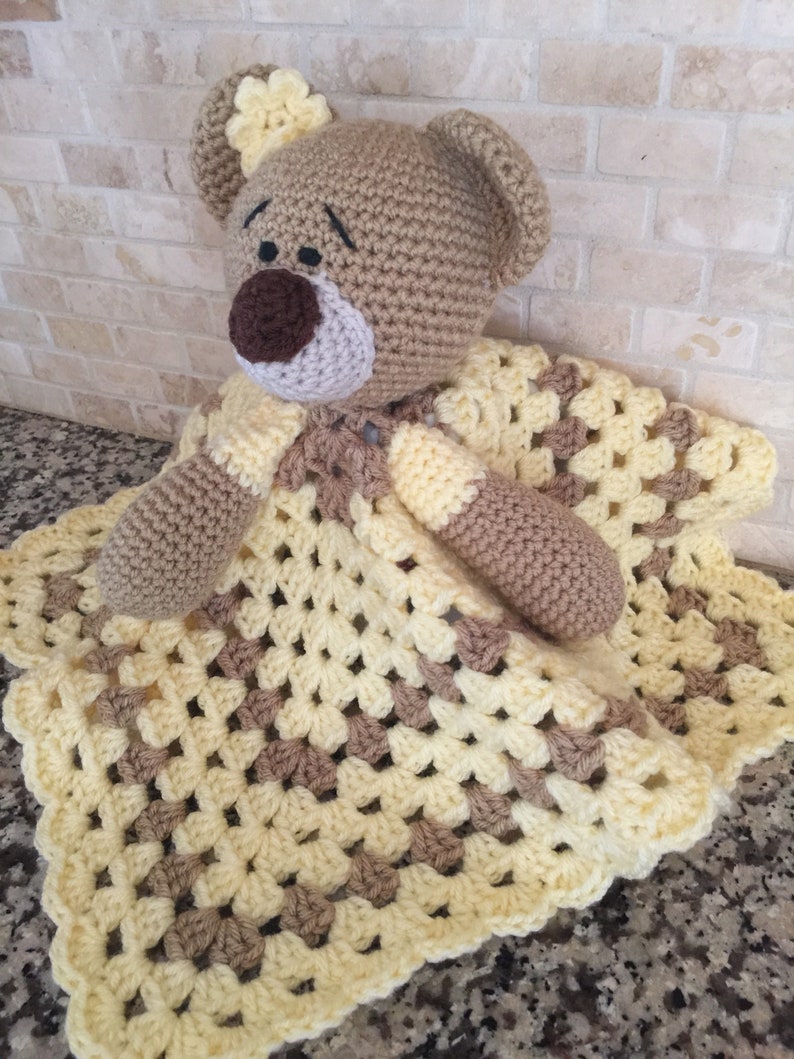 Yellow Teddy Bear Lovey Stuffed Teddy Bear Baby Shower Gift - Etsy
