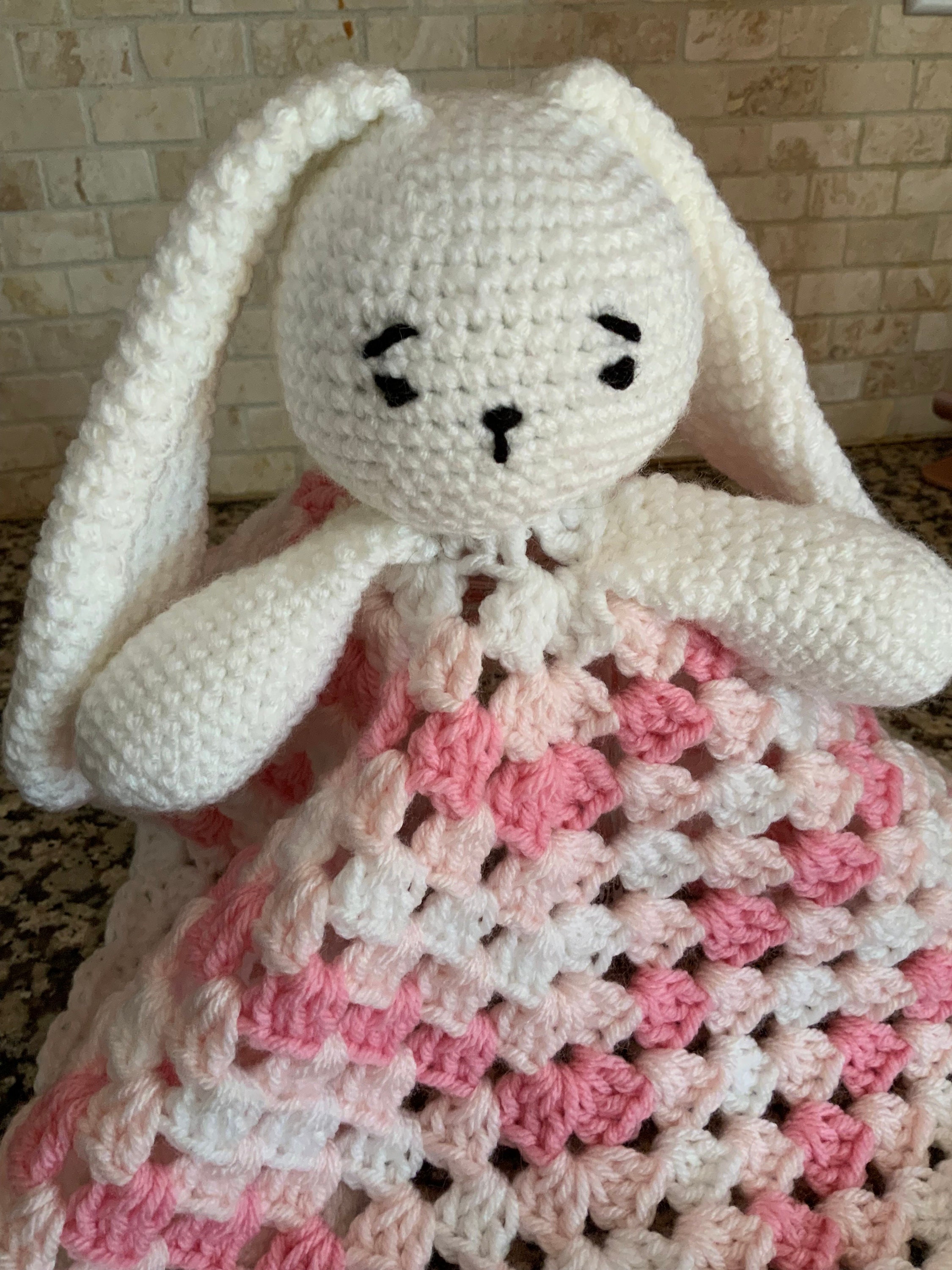 Bunny Lovey, Baby Shower Gift, Handmade Bunny Lovey, Crochet Animal ...