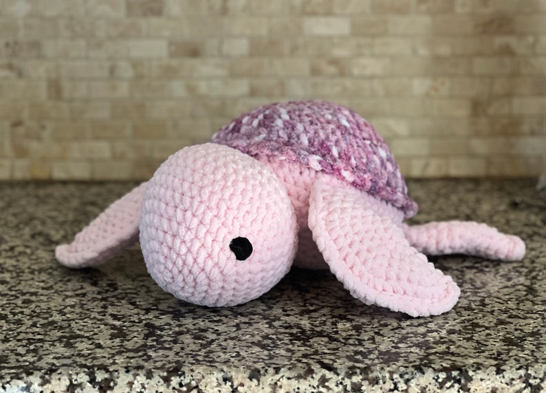 Large Pink Plush Sea Turtle - Etsy