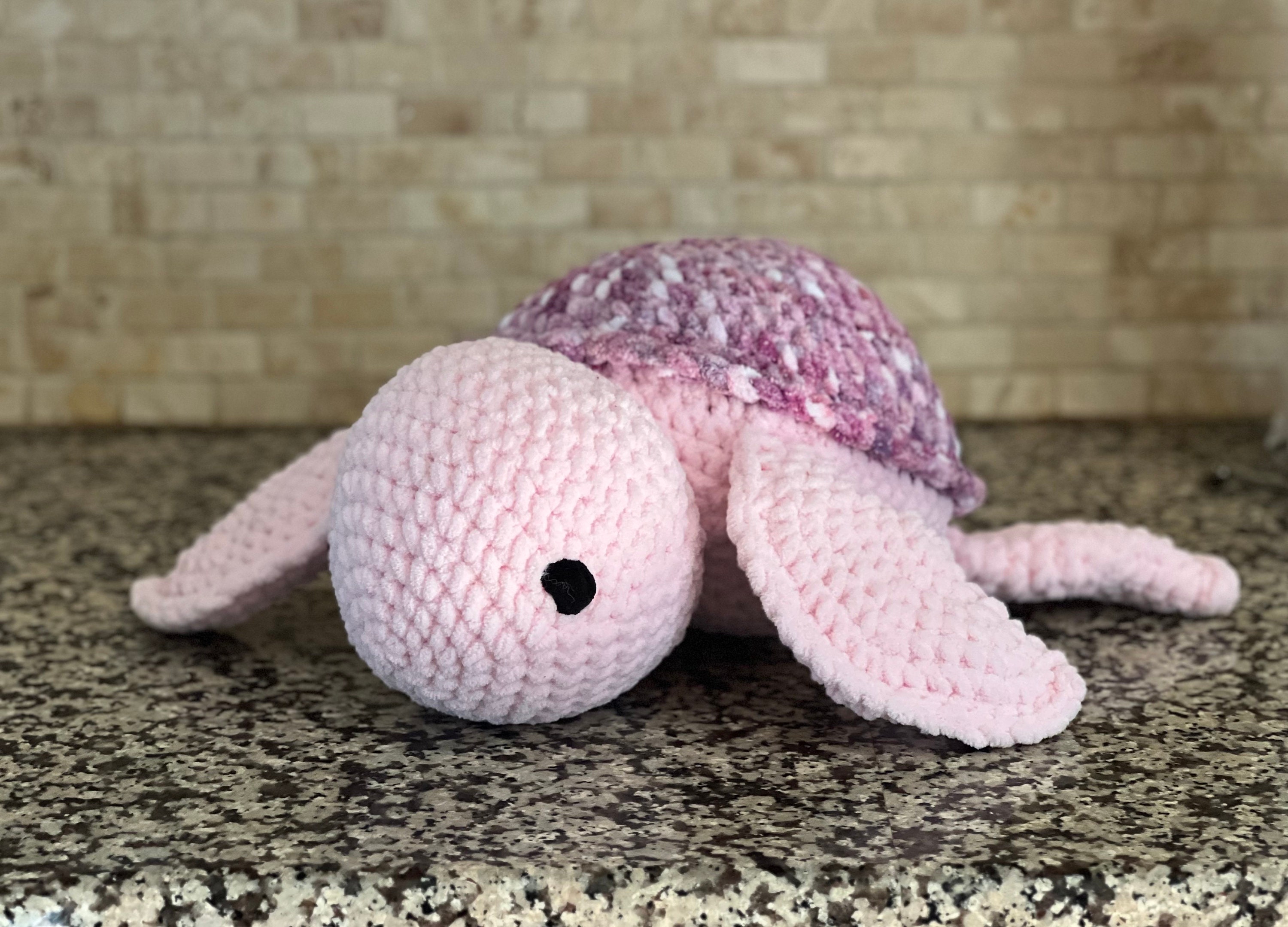 Large Pink Plush Sea Turtle - Etsy