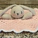 Pink Bunny Lovey, Baby Shower Gift, Handmade Bunny Lovey, Crochet ...