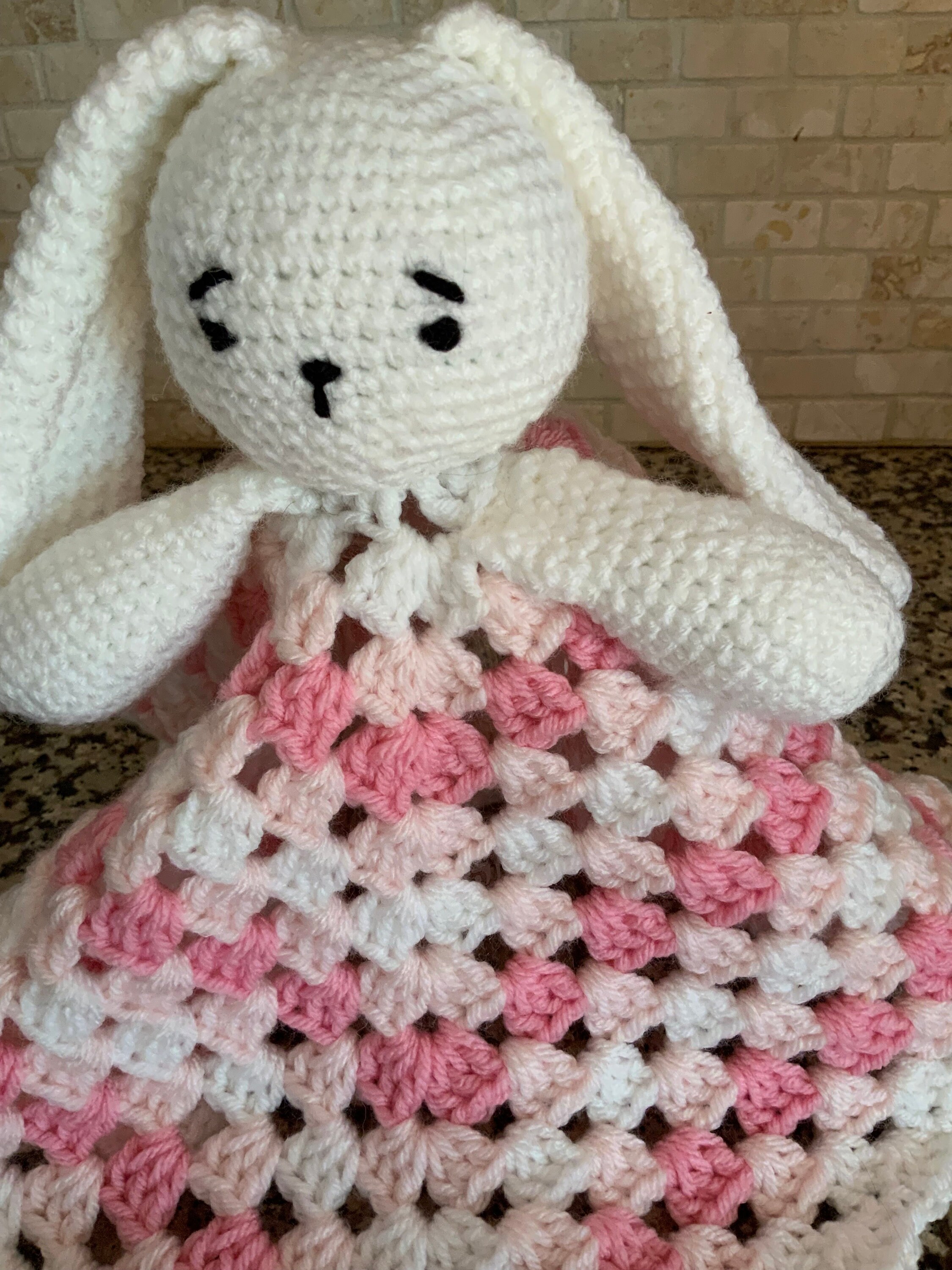 Bunny Lovey, Baby Shower Gift, Handmade Bunny Lovey, Crochet Animal ...