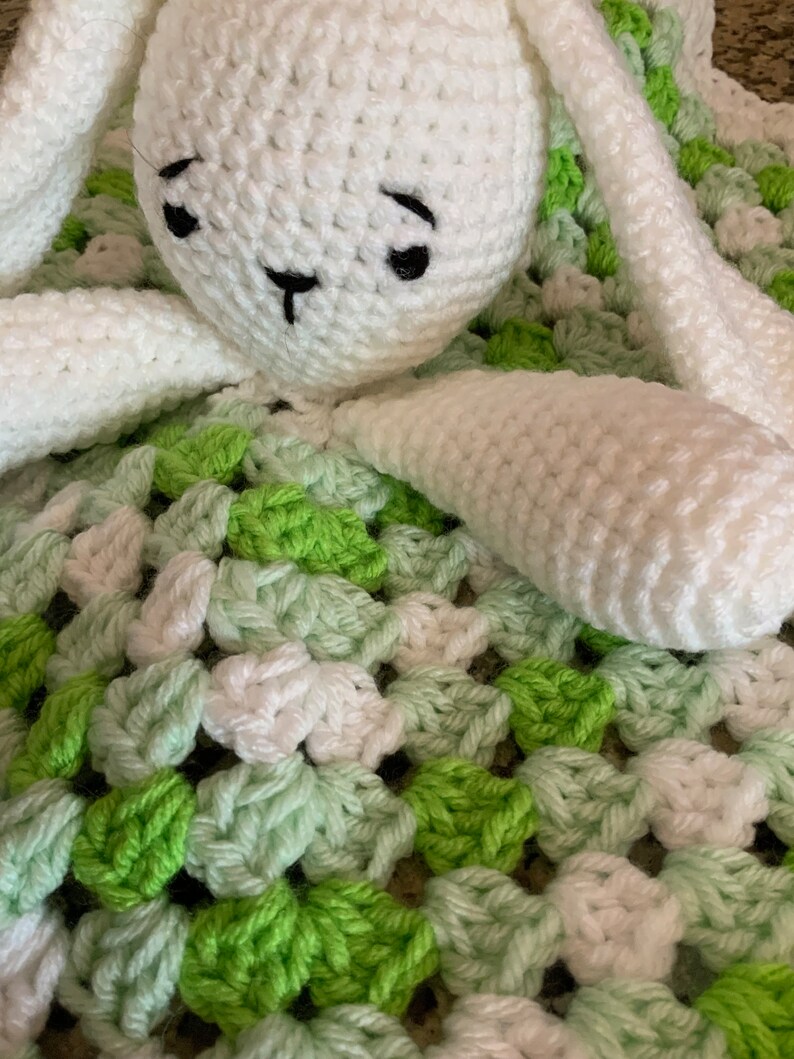 Bunny Lovey, Baby Shower Gift, Handmade Bunny Lovey, Crochet Animal ...