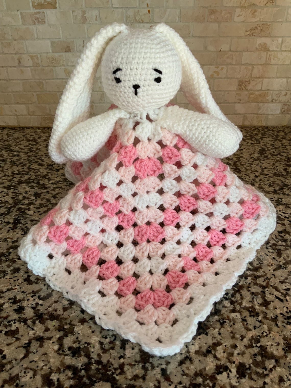 Bunny Lovey, Baby Shower Gift, Handmade Bunny Lovey, Crochet Animal ...