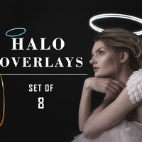 HALO Overlays Clip Art PNG Files Set of 8 Transparent Photography ...