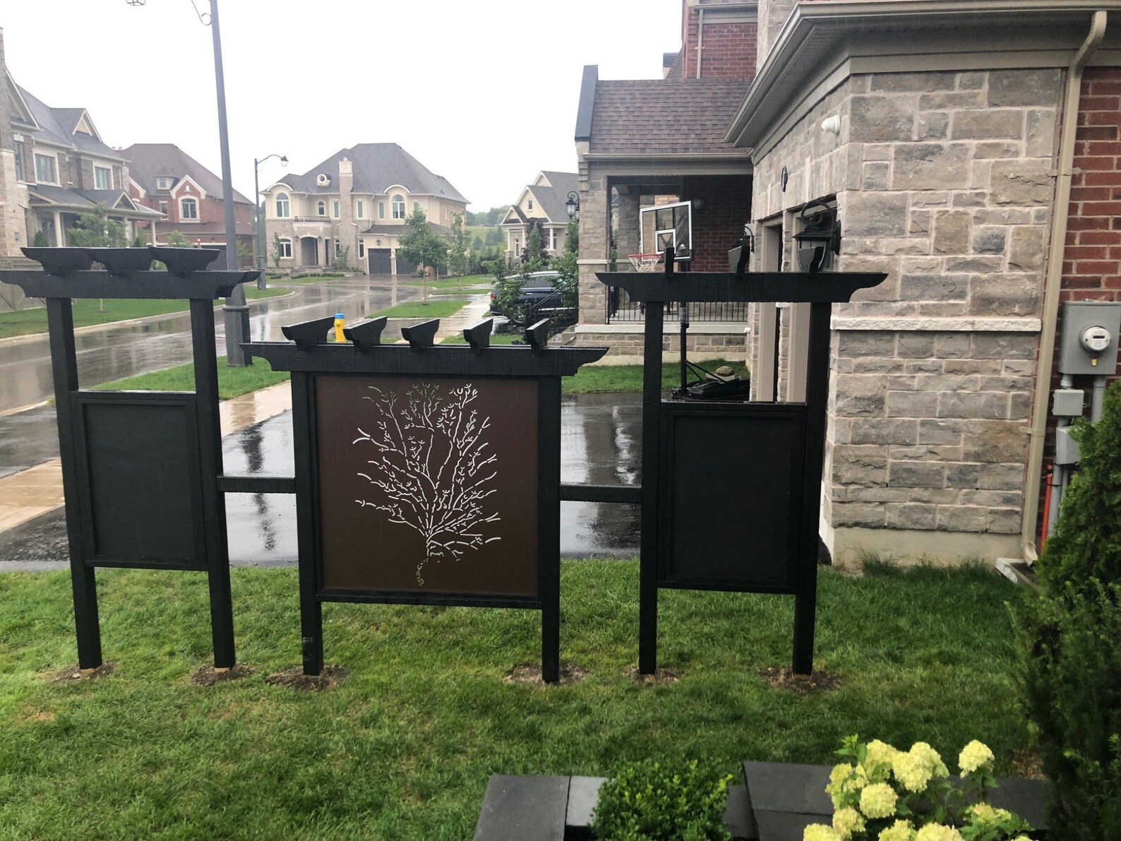 Privacy Screen Metal Outdoor Panel Garden Fence Topper - Etsy