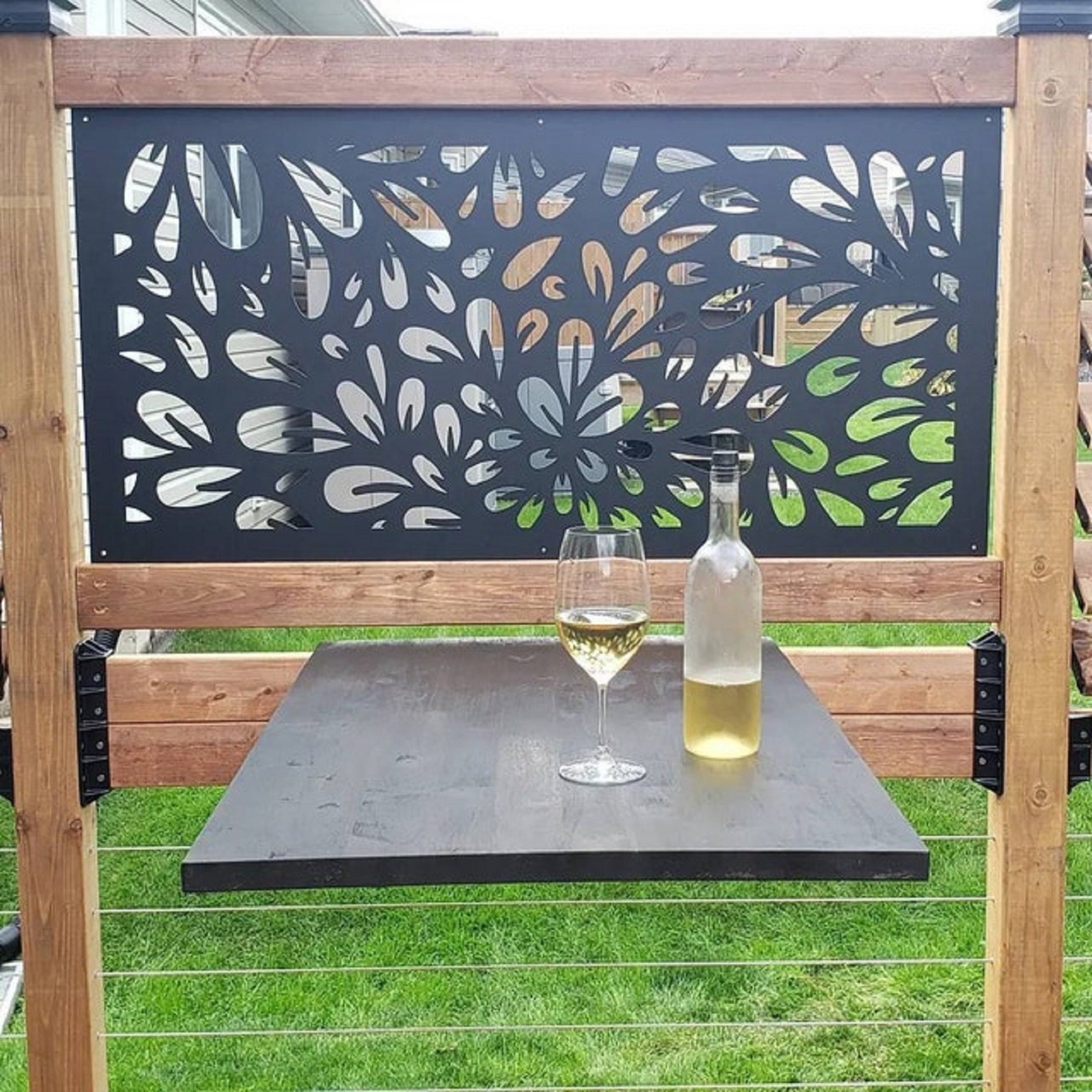 Metal Privacy Screen Decorative Panel Outdoor Garden - Etsy