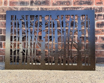 Birch Tree Metal Trellis/privacy Screen - Etsy