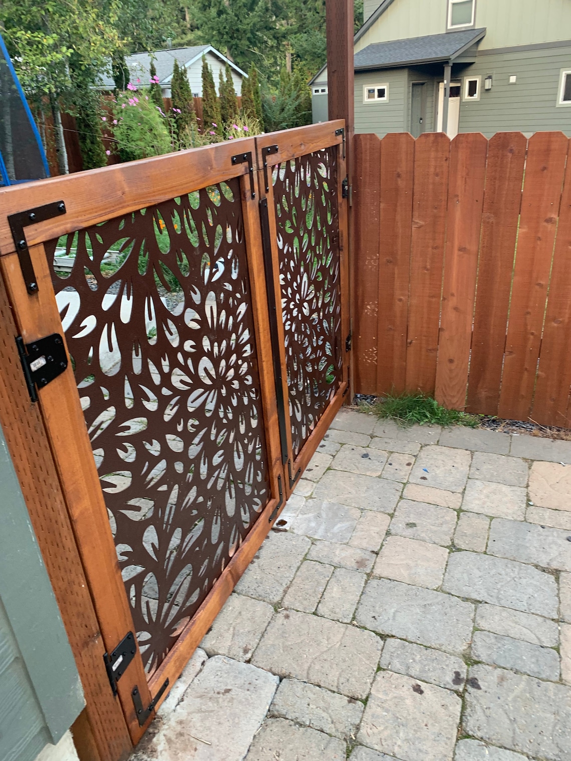 Metal Privacy Screen Decorative Panel Outdoor Garden - Etsy