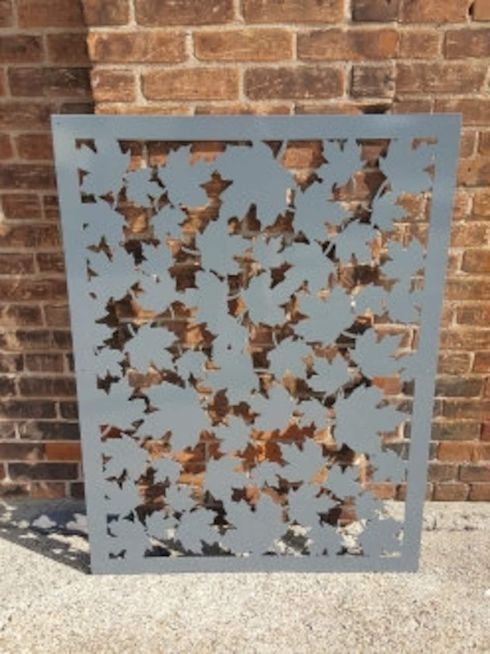 Metal Privacy Screen Decorative Panel Garden Fence Decor - Etsy