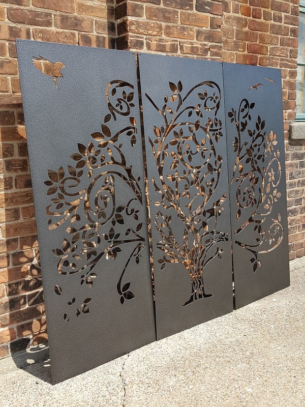 Metal Privacy Screen Decorative Panel Outdoor Garden - Etsy Australia