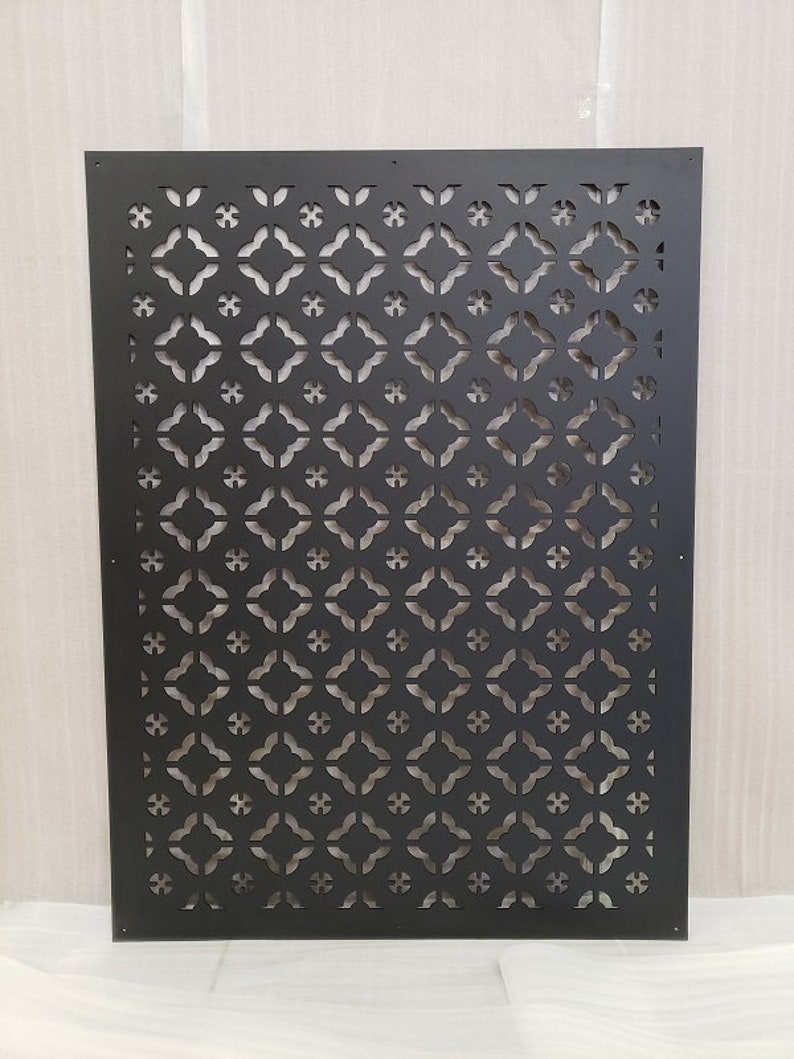 East 1 36 X 48 Textured Black-metal Decorative Panel Privacy | Etsy