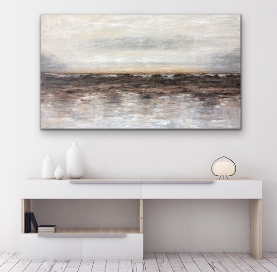 Large Abstract Landscape Painting Original Wall Art Seascape | Etsy