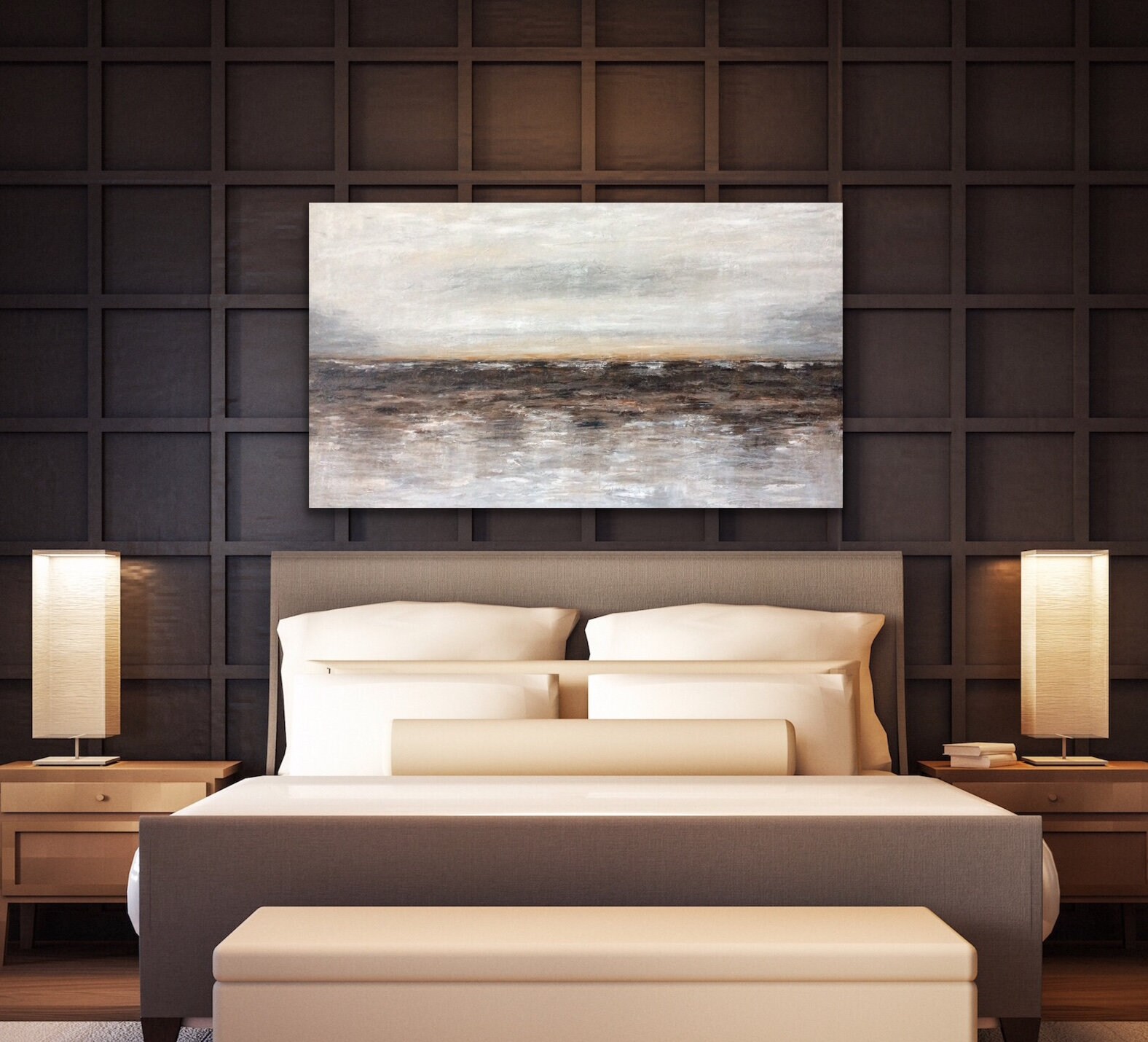 Large Abstract Landscape Painting Original Wall Art Seascape | Etsy