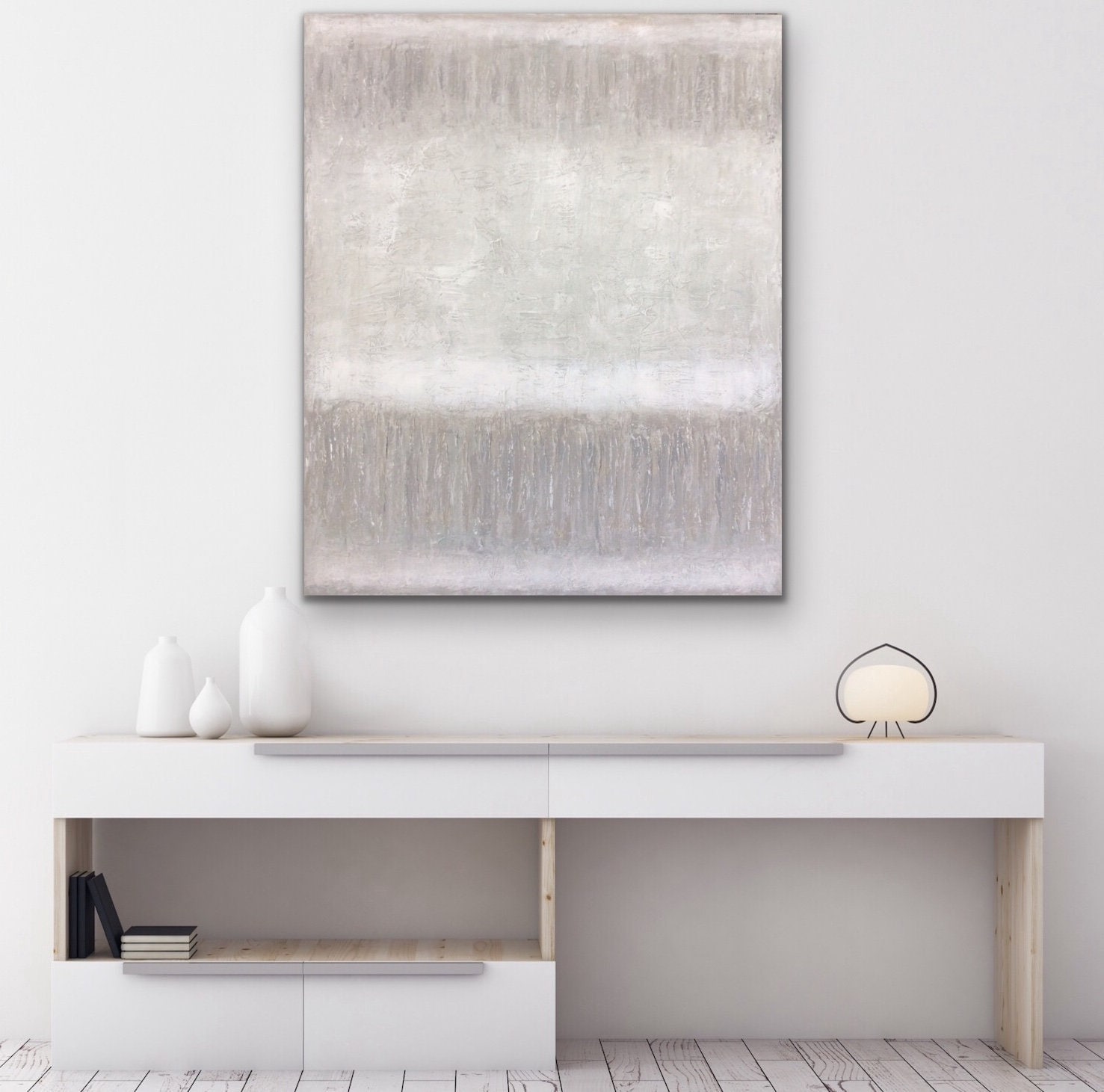 Extra Large White Beige Abstract Painting,modern Abstract Painting ...