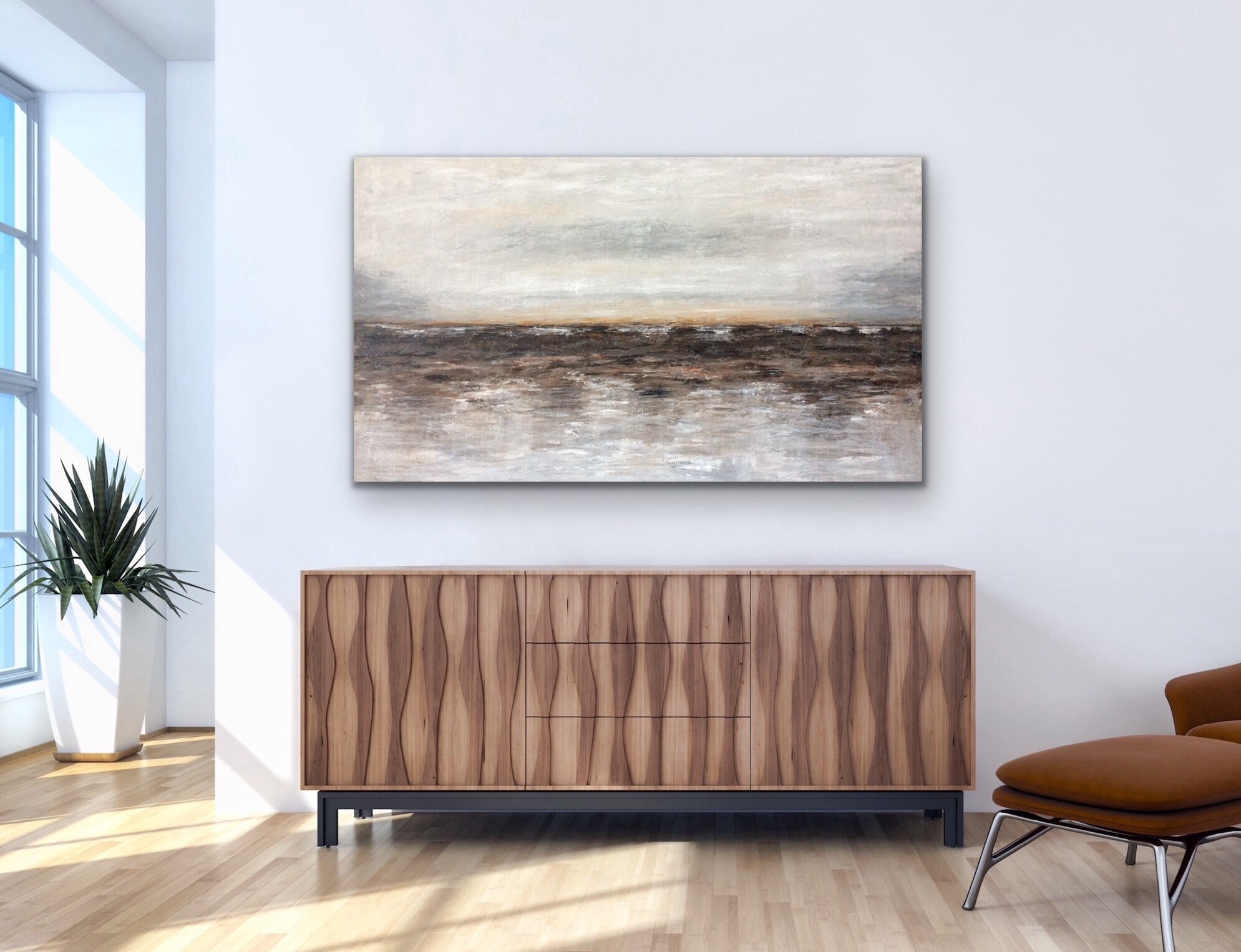 Large Abstract Landscape Painting Original Wall Art Seascape | Etsy