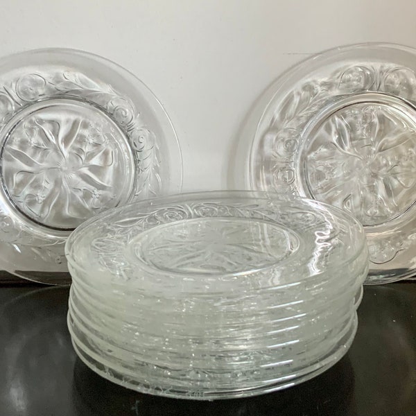 Vintage Glass Plates - Etsy