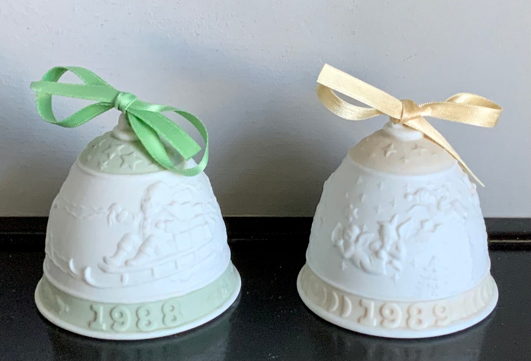 Lladro 1988 & 1989 Christmas Bells Free Shipping - Etsy