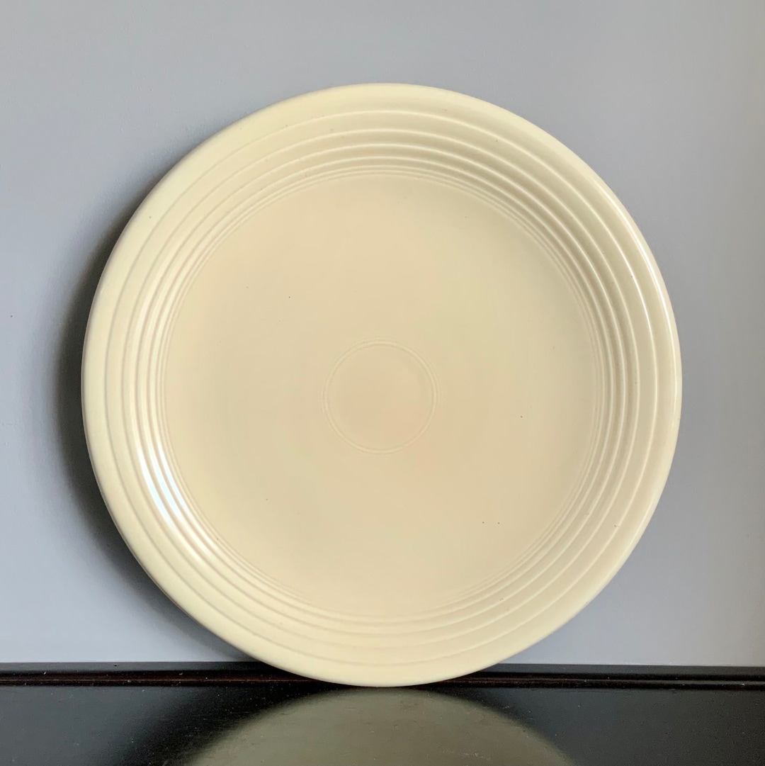 Vintage Original Old Ivory Fiestaware 12” Double-footed Chop Plate ...