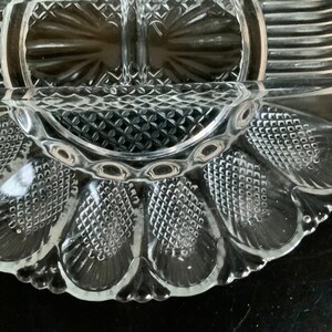 L. E. Smith Glass Co. Clear Hobnail Deviled Egg Relish Plate Pattern 567 Free Shipping - Etsy