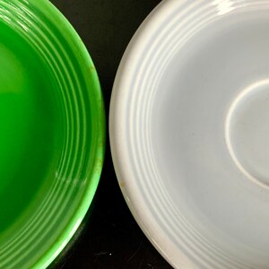 Set of All 5 Vintage 1950s Fiestaware Saucers -- Medium Green, Gray ...