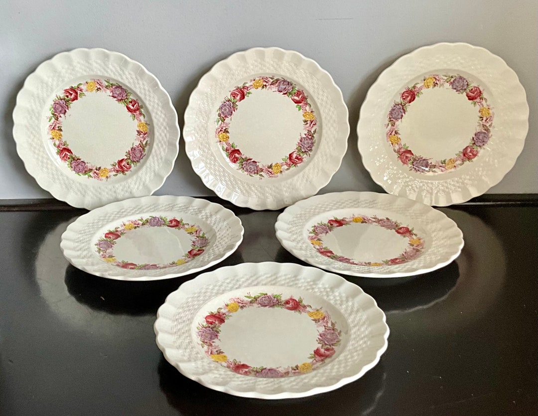 Setof 6 Spode Rose Briar Bread & Butter Plates -- Free Shipping! - Etsy