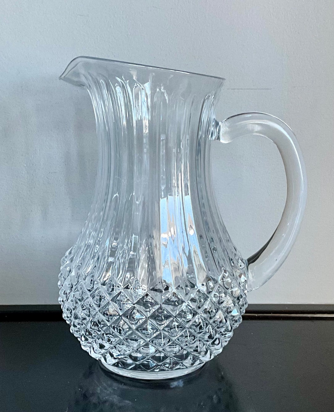 Vintage Cristal Darque Durand Longchamp Pitcher Free Shipping - Etsy